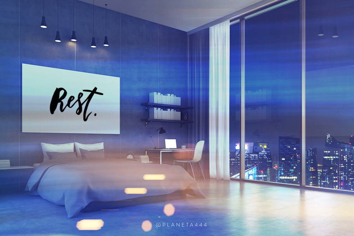 Rest Art Print Relax Meditation Wall Art Inspiring Saying | Etsy