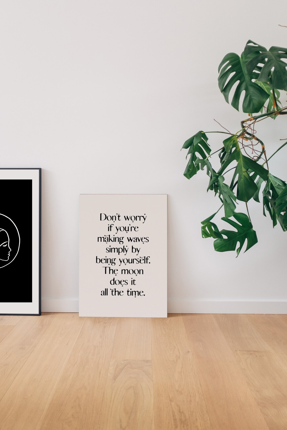Moon Women Empowering Quote Print Mystical Eclectic Minimalist Decor ...