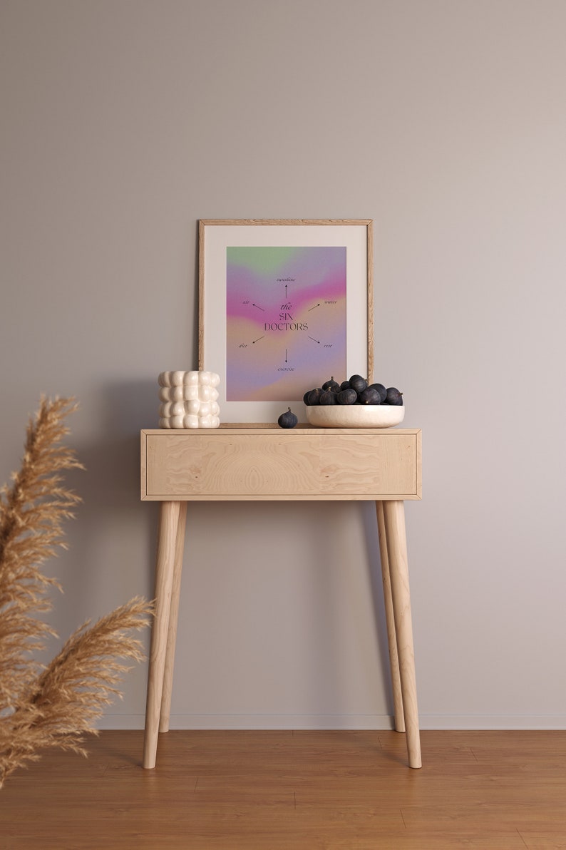 The Six Doctors Art Print Retro Pastel Grainy Gradient Artwork - Etsy