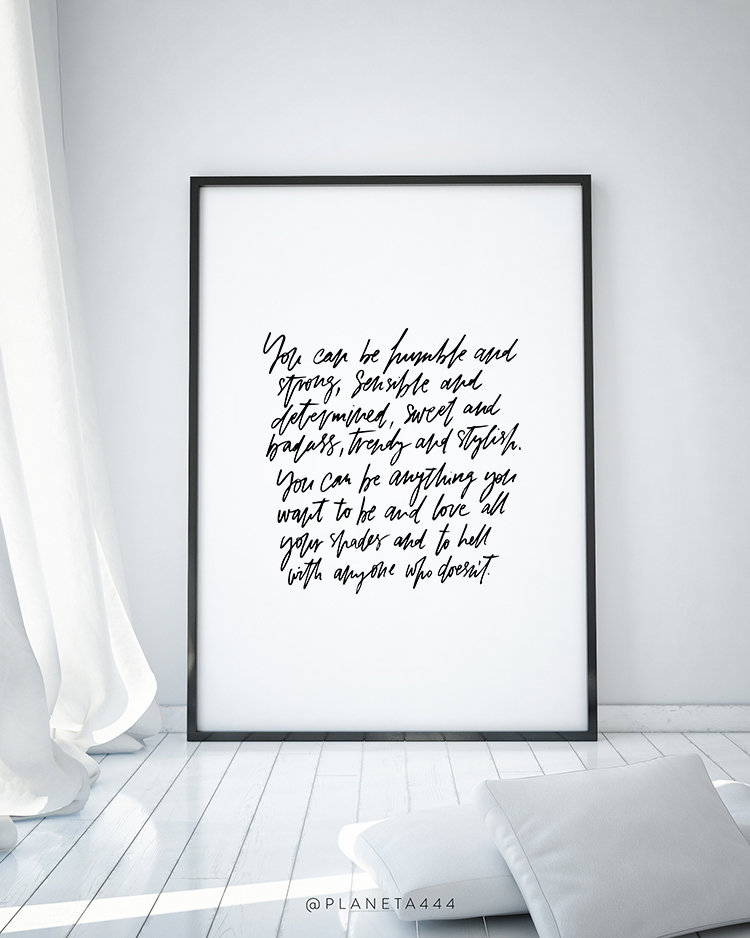 You Can Be Anything Motivational Quote Inspirational Poster | Etsy