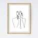 Hands Touching Face, Linear Art, Single Line, Line Art Print, Woman ...