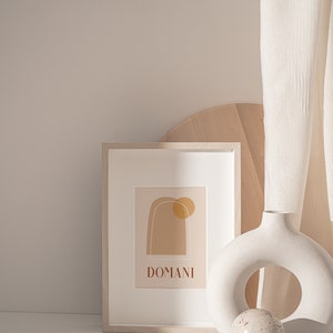 Domani Italian Art Print Tomorrow Italian Word Poster Modernist Italian ...