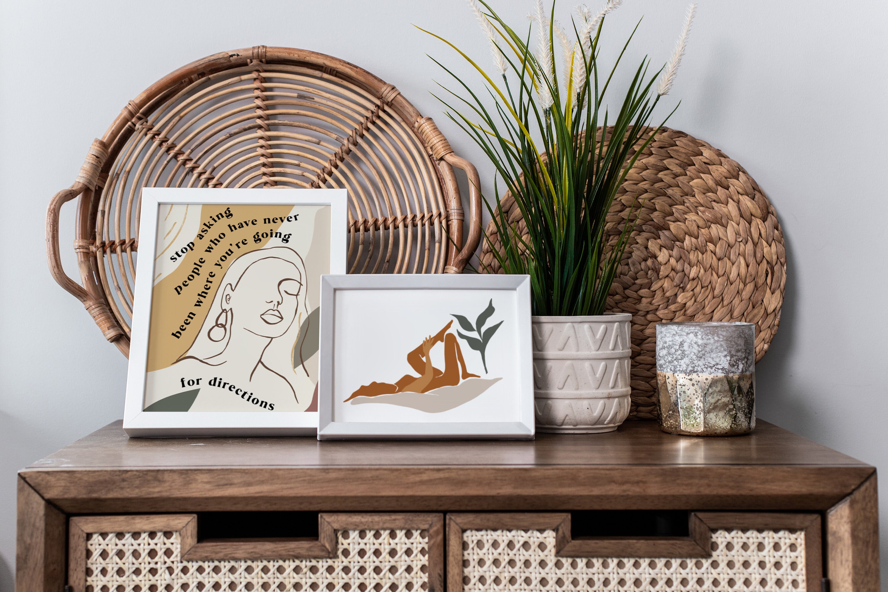 Stop Asking People for Directions Empowering Quote Art Print Drawing ...