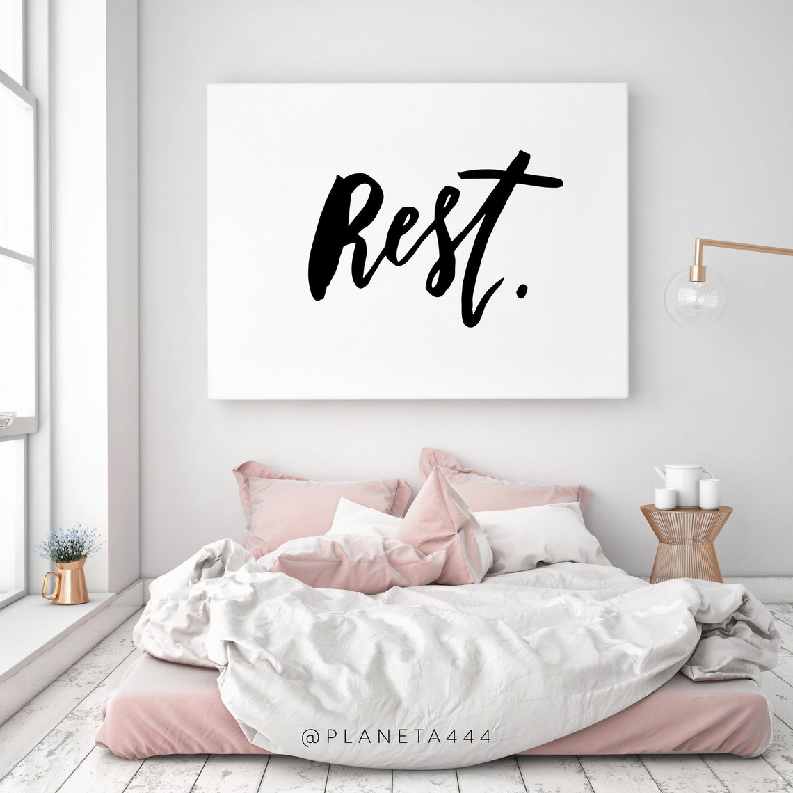 Rest Art Print Relax Meditation Wall Art Inspiring Saying | Etsy