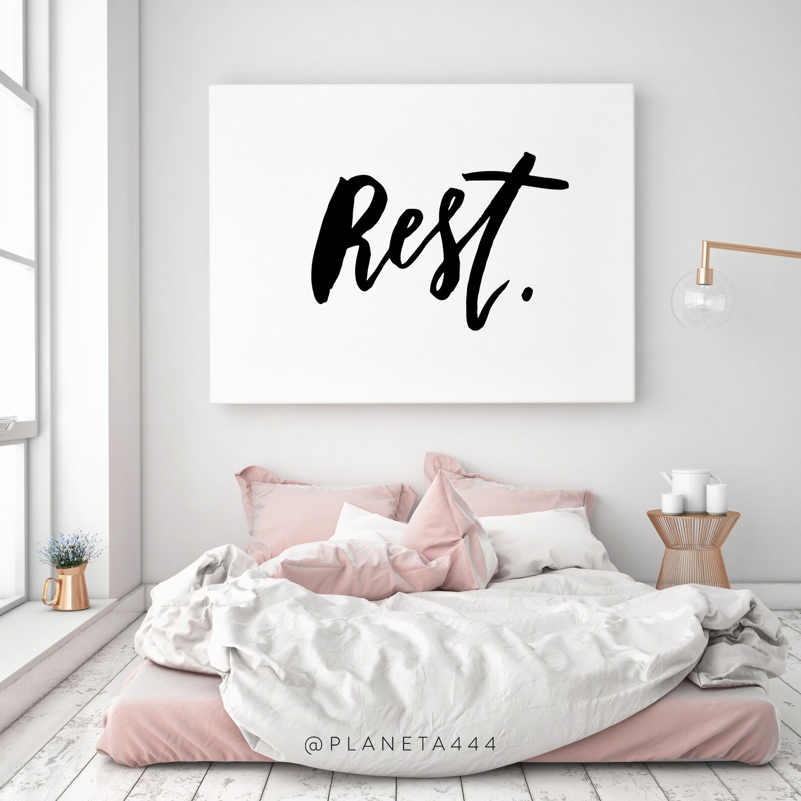 Rest Art Print Relax Meditation Wall Art Inspiring Saying | Etsy