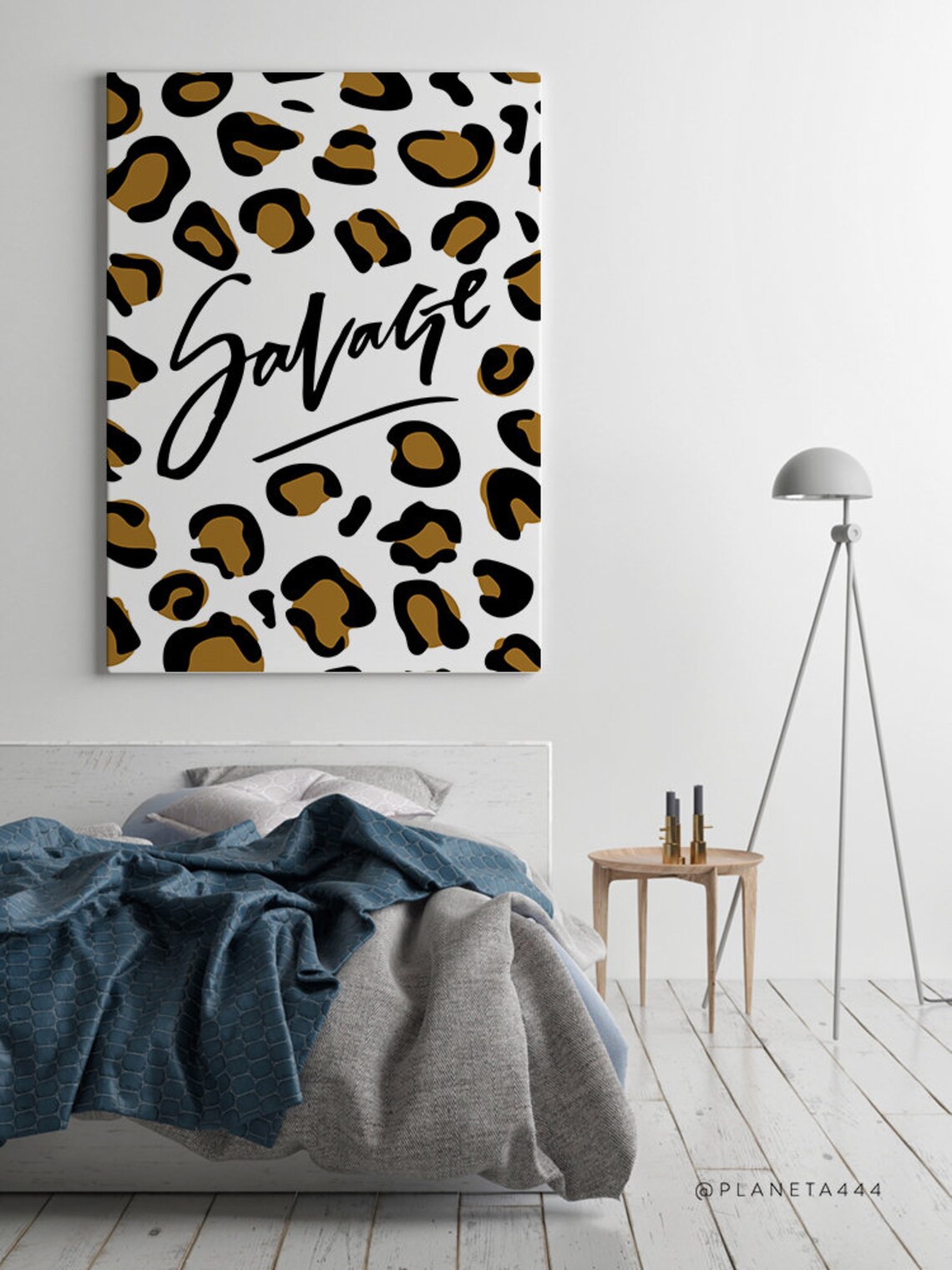 Savage Poster Leopard Wall Art Spots Decor Savage Quote | Etsy