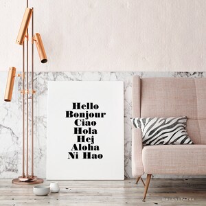 Hello Bonjour Ciao Hola Ni Hao Aloha Hej, Hello All Languages Poster ...