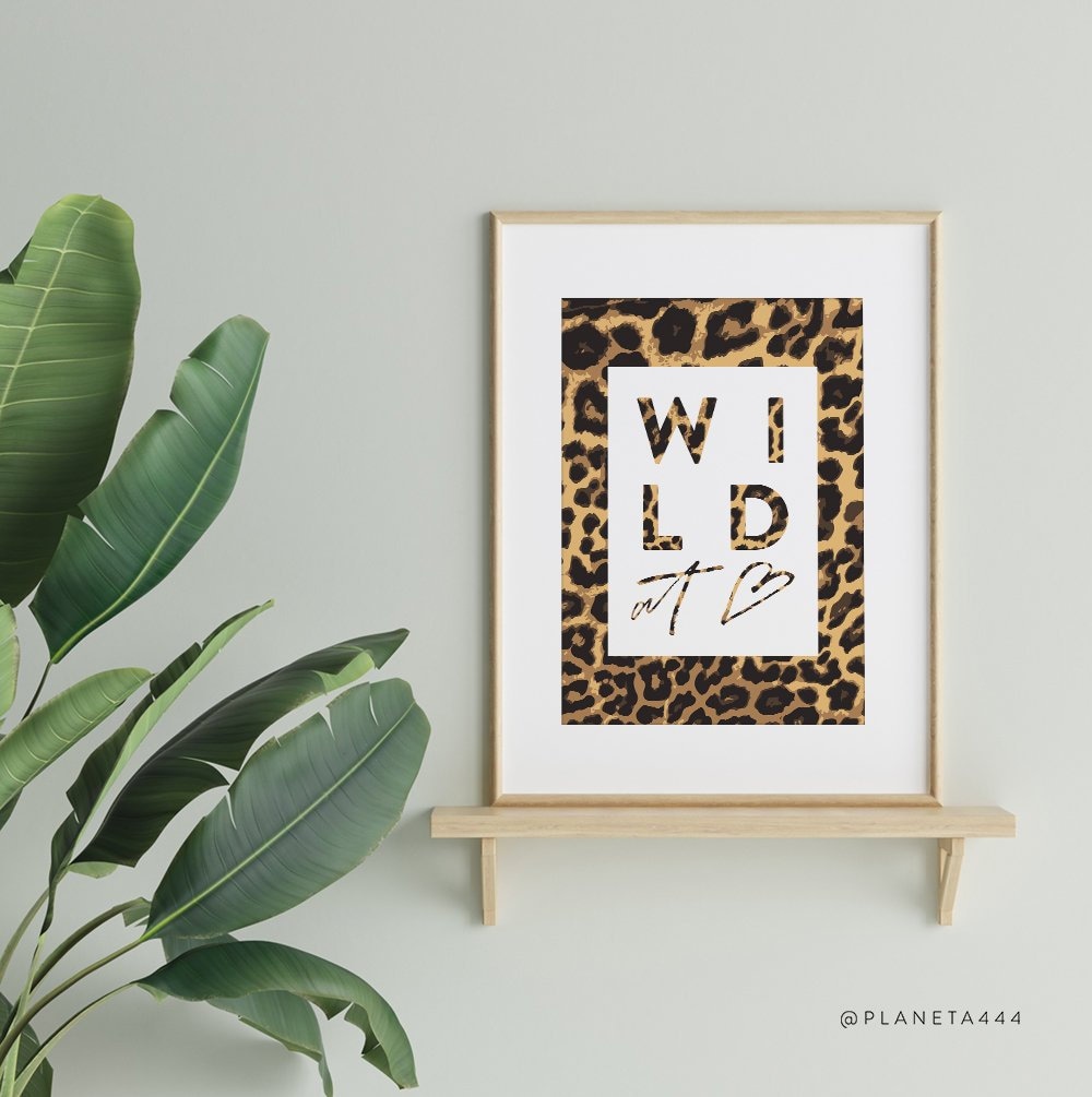 Wild At Heart Leopard Print Leopard Decor Safari Prints | Etsy