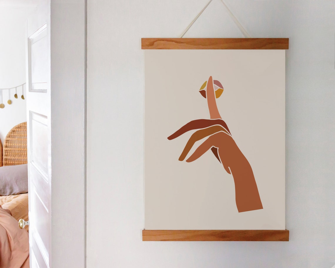 Shhh Hush Line Art Print Female Hands Lips Drawing Boho Style - Etsy