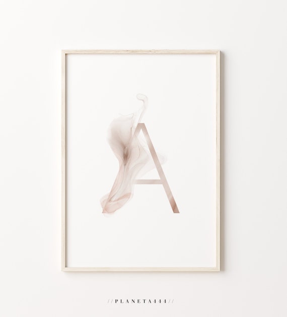 Zen Alphabet Art Print Personalized Initials Art Print Custom | Etsy