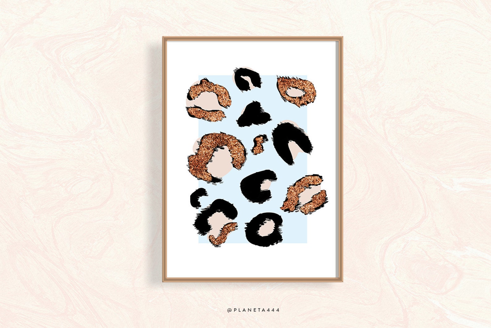 Leopard Print Glitter Leopard Bronze Decor Leopard Wall - Etsy