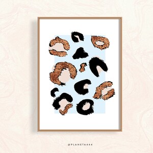 Leopard Print, Glitter Leopard, Bronze Decor, Leopard Wall Art, Big ...