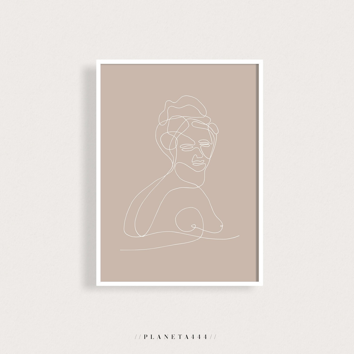 One Line Woman Bust Art Print Single Line Female Wall Art | Etsy
