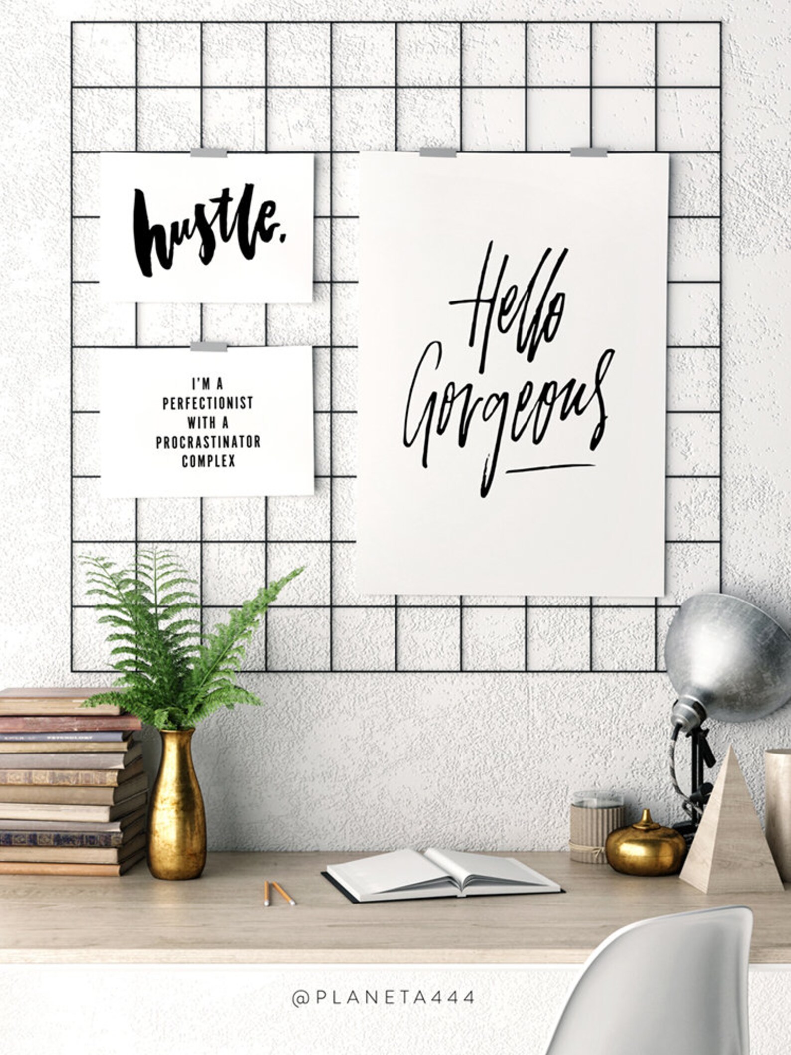Hello Gorgeous Print Hello Black White Lettering Sign | Etsy