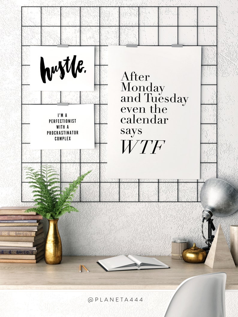 After Monday Tuesday Even Calendar Says WTF Funny Typography - Etsy