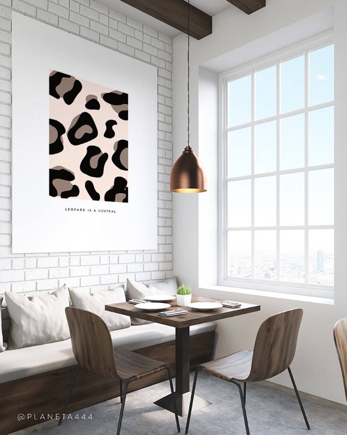 Leopard Print Leopard Decor Animal Prints Light Pink Wall | Etsy