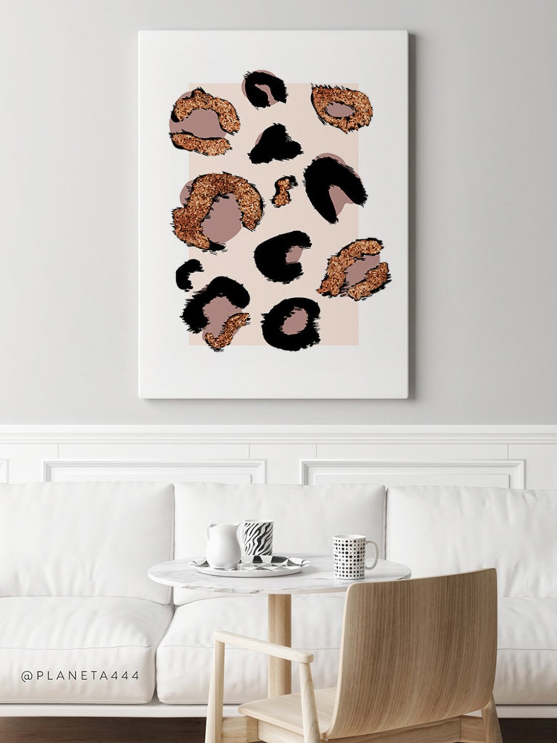 Leopard Print Glitter Leopard Bronze Decor Leopard Wall | Etsy