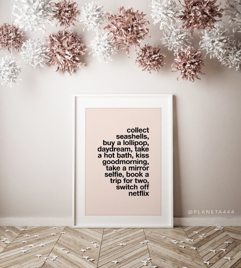 Collect Seashells, Love Wall Art, Typography Poster, Inspirational ...