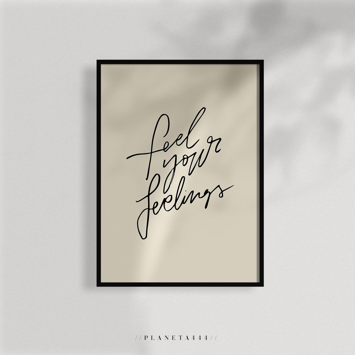 Feel Your Feelings Quote Print Modern Delicate Lettering Art | Etsy