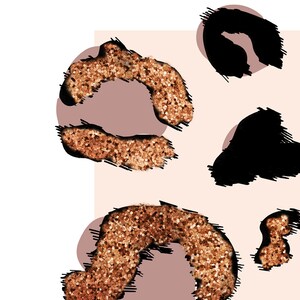 Leopard Print, Glitter Leopard, Bronze Decor, Leopard Wall Art, Big ...