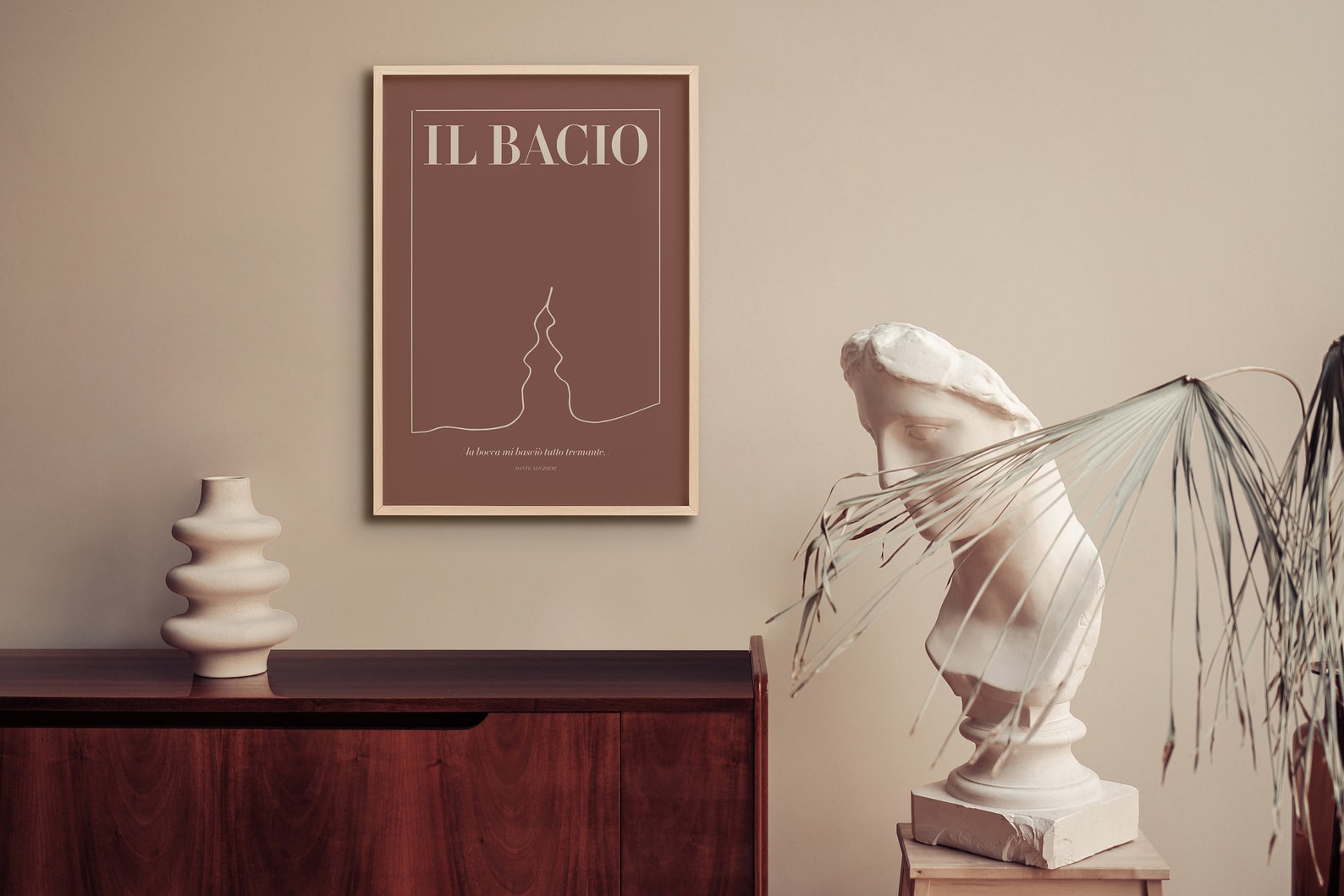 Il Bacio the Kiss Italian Language Art Print Dante Inferno Lovers Quote ...