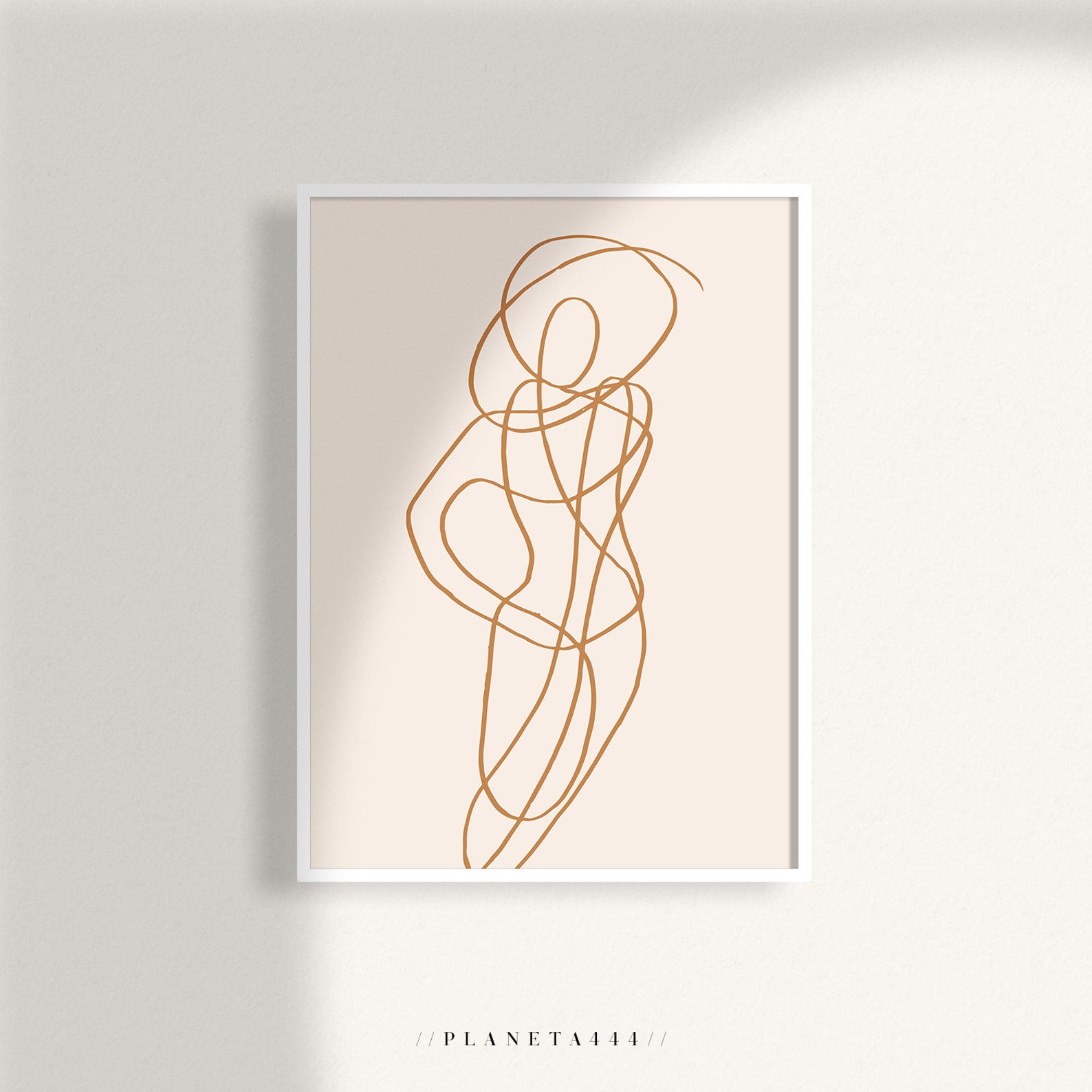 Messy Lines Female Figure Art Print Linear Woman With Hat Wall - Etsy
