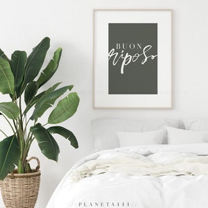Buon Riposo Art Print, Have A Good Rest Artwork, Italian Saying Print ...