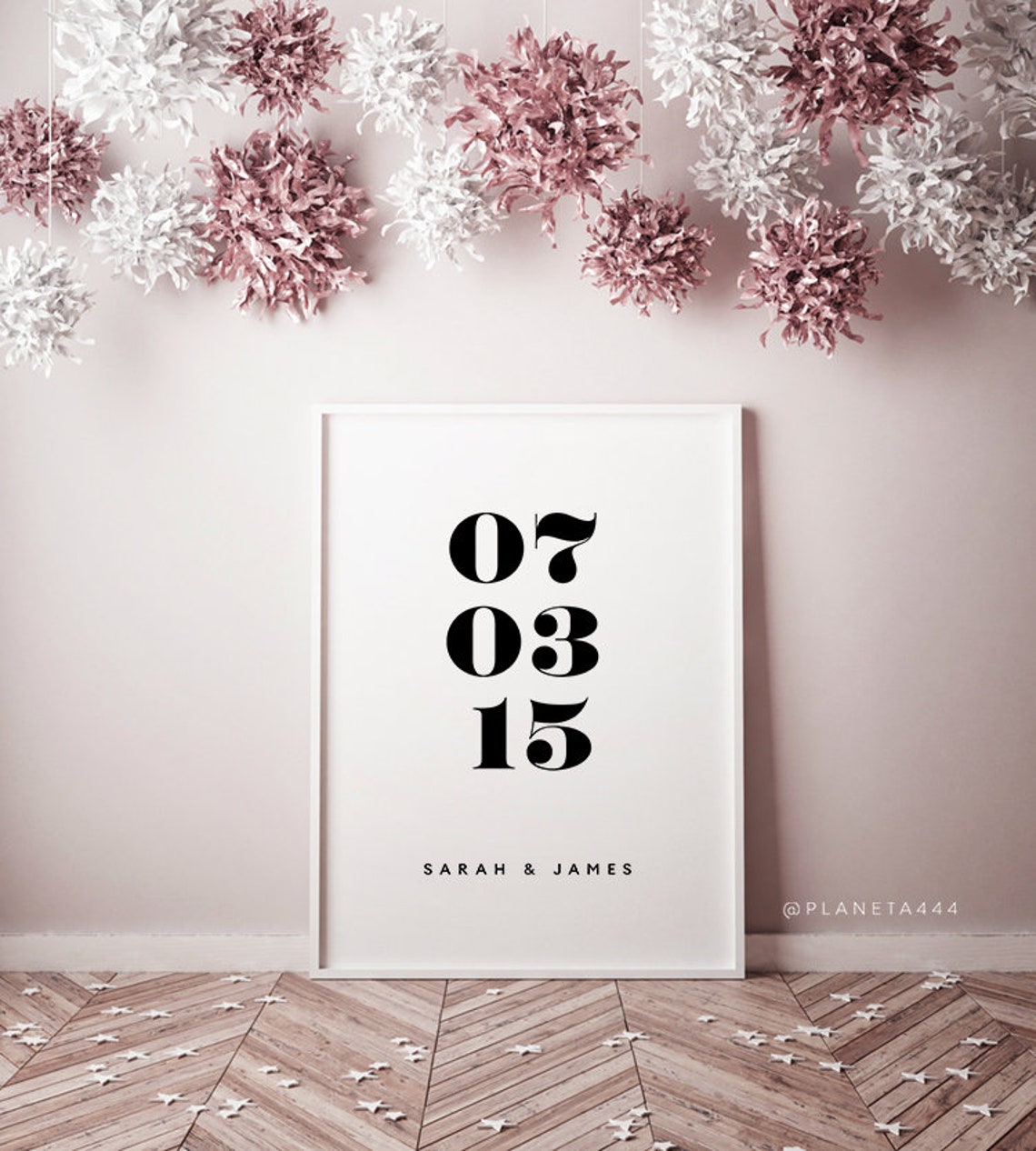 Wedding Date and Names, Personalised Poster, Couple Wall Art, Wedding ...