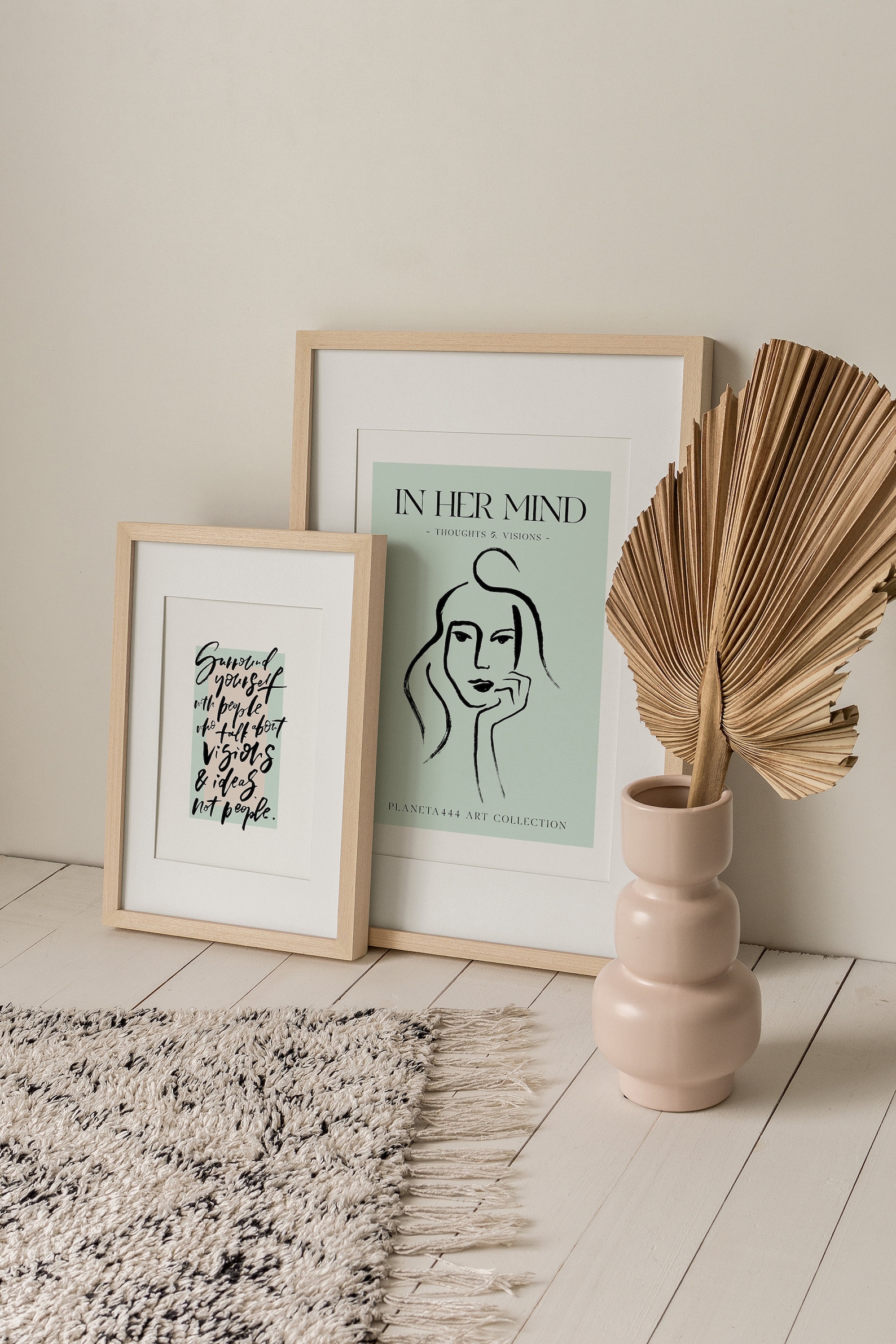 Abstract Matisse Inspired Woman Portrait Art Print Modern Brush Line ...