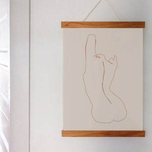 Goddess Statue Wall Art Modern Abstract Terracotta Print Line Art ...
