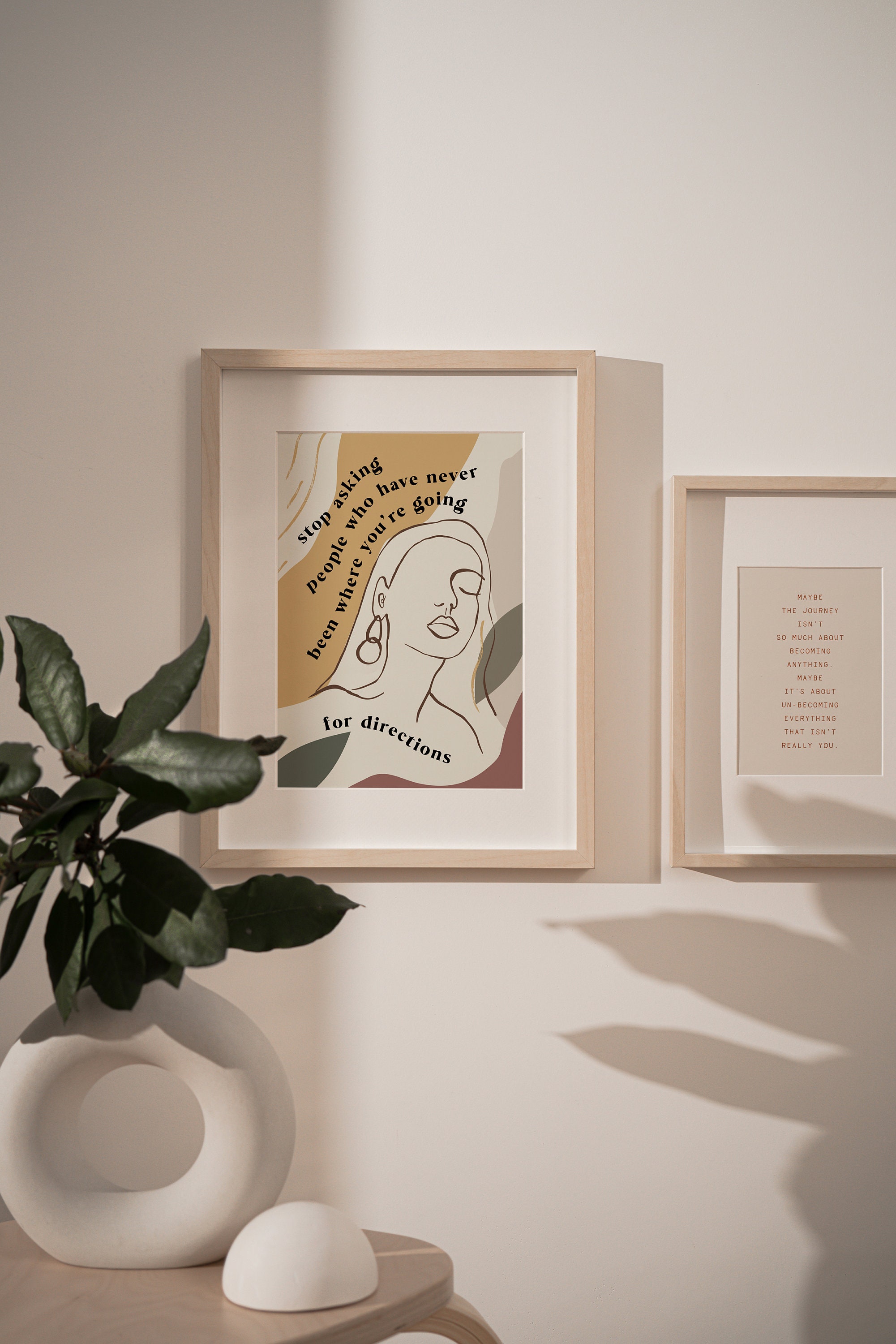 Stop Asking People for Directions Empowering Quote Art Print Drawing ...