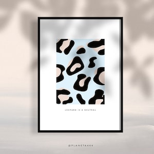 Leopard Print, Leopard Decor, Animal Prints, Light Blue Wall Art ...