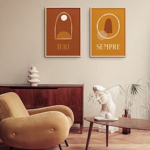 Sempre Italian Art Print Always Italian Word Poster Modernist Italian ...
