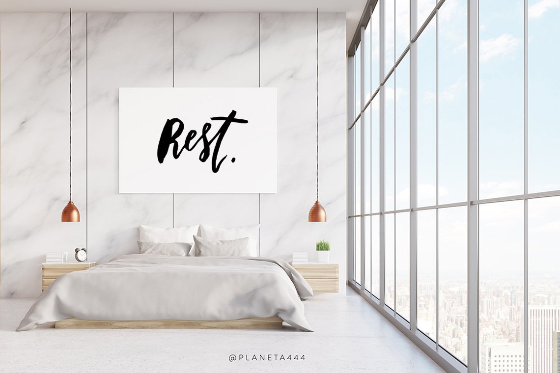 Rest Art Print Relax Meditation Wall Art Inspiring Saying - Etsy