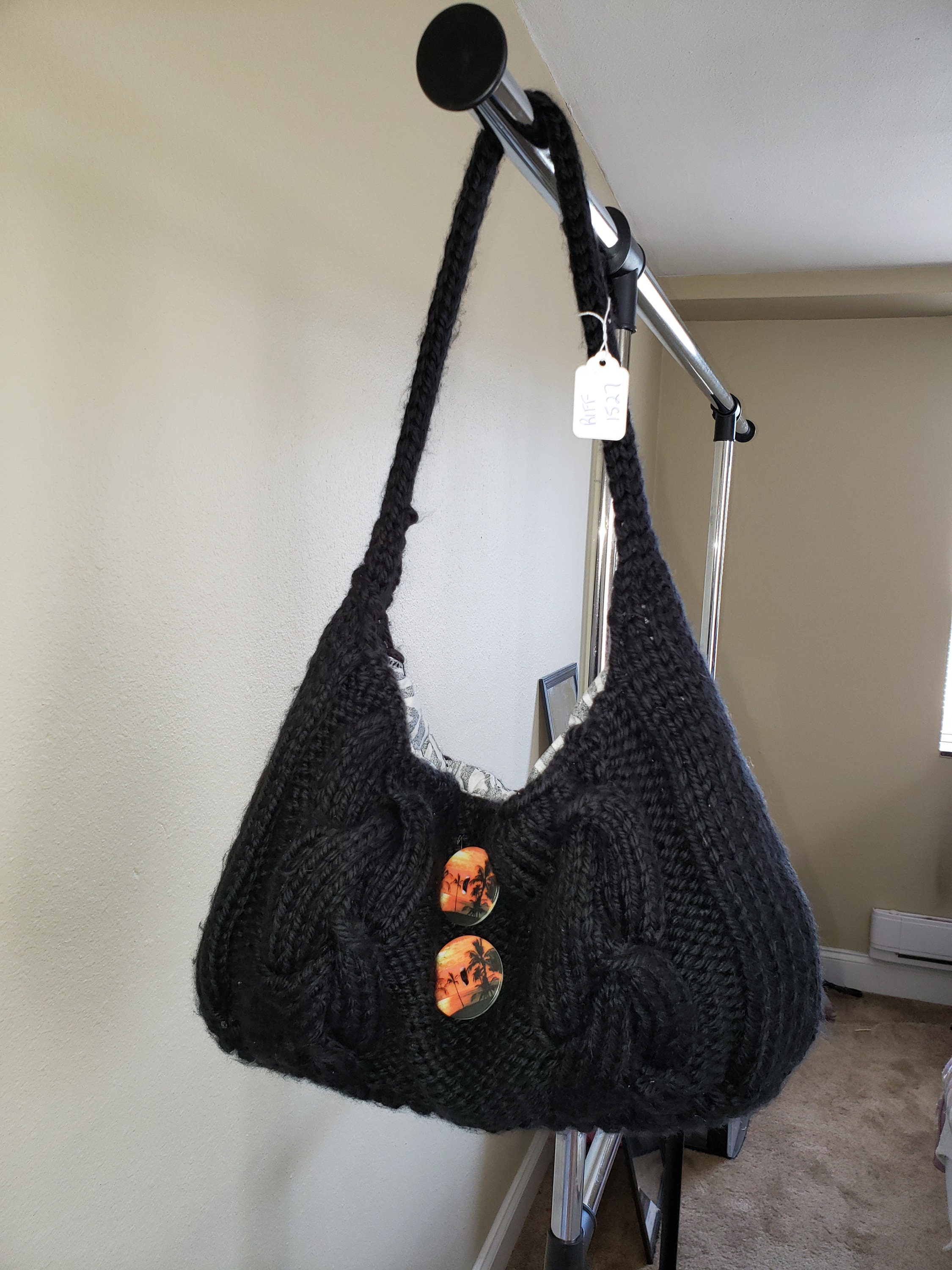 Cable Button Bag - Etsy