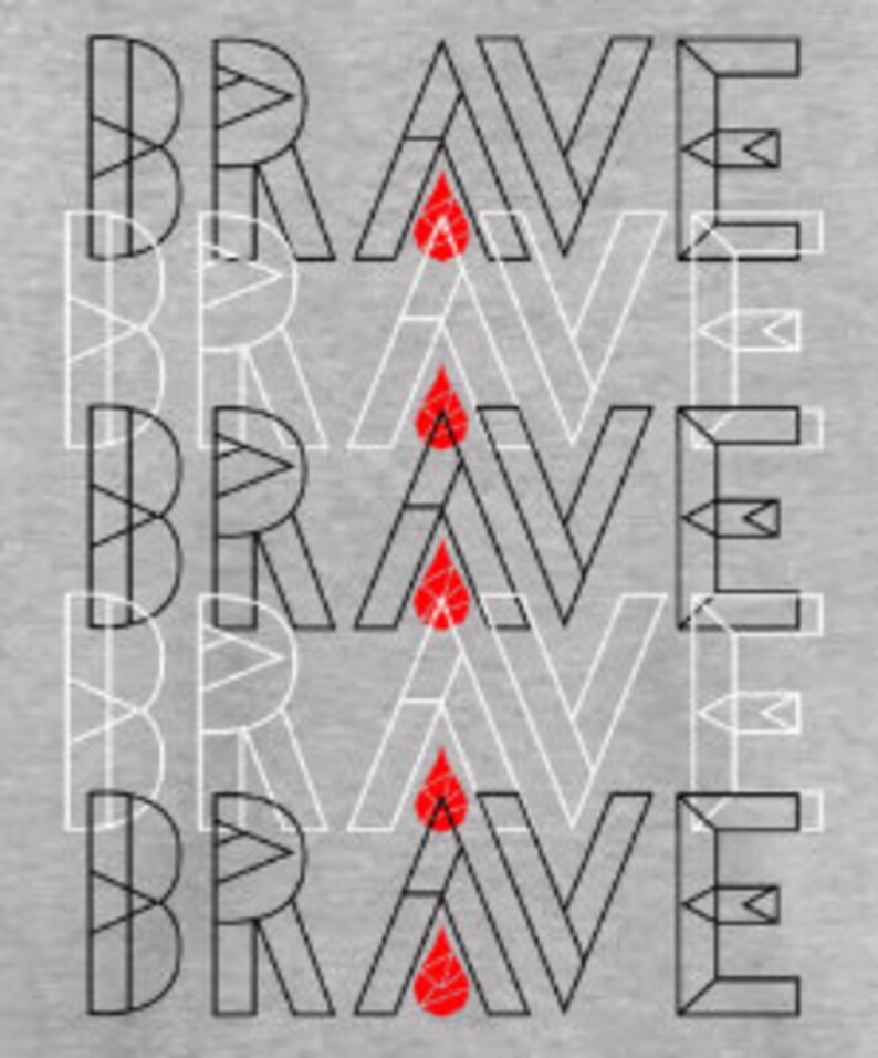 Kid T-shirt-brave BRAVE BRAVE - Bleeding Disorders Awareness T-shirt - Etsy