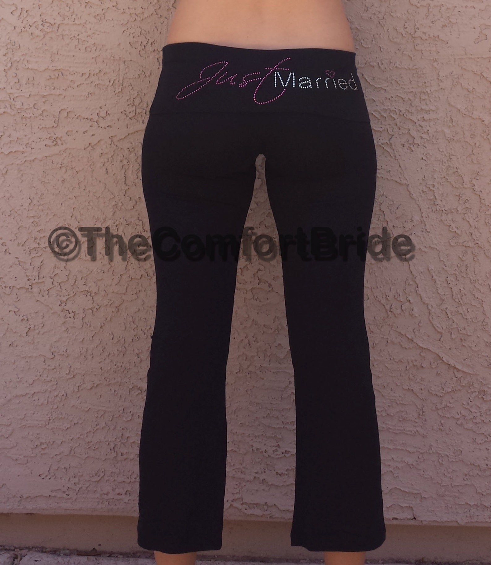 Just Married Yoga Pants . Bride Yoga Pants . Honeymoon Apparel - Etsy