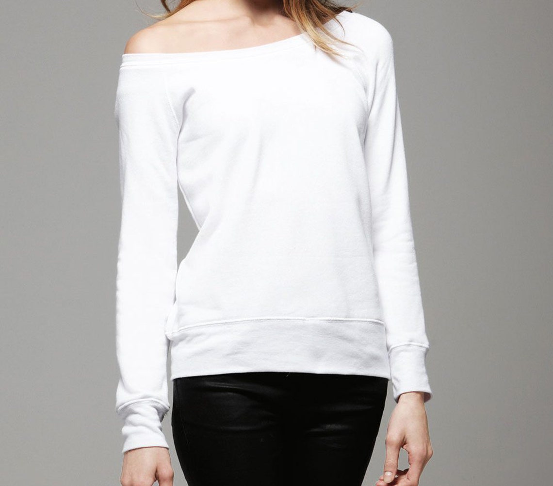 Custom off Shoulder Sweater With Mrs. Last Name Rhinestones . - Etsy