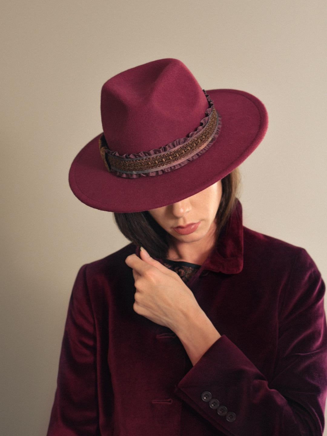 MORGANA Hat Band Hand Painted, Handmade, Women, Adjustable, Fedora ...