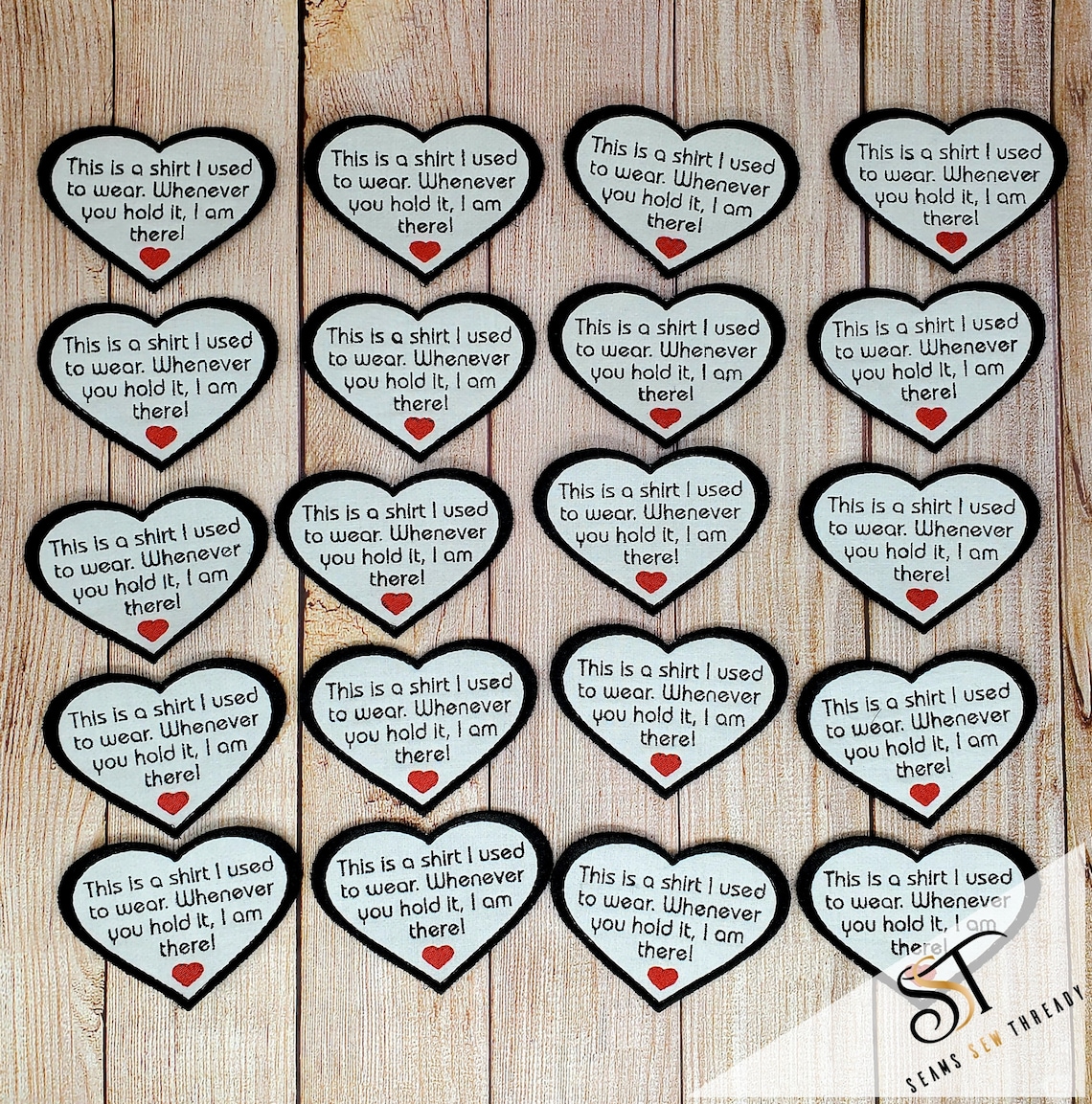 Embroidered Memory Patch Heart: Pre-made Memorial Patch for - Etsy