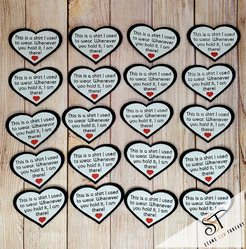 Embroidered Memory Patch Heart: Pre-made Memorial Patch for - Etsy