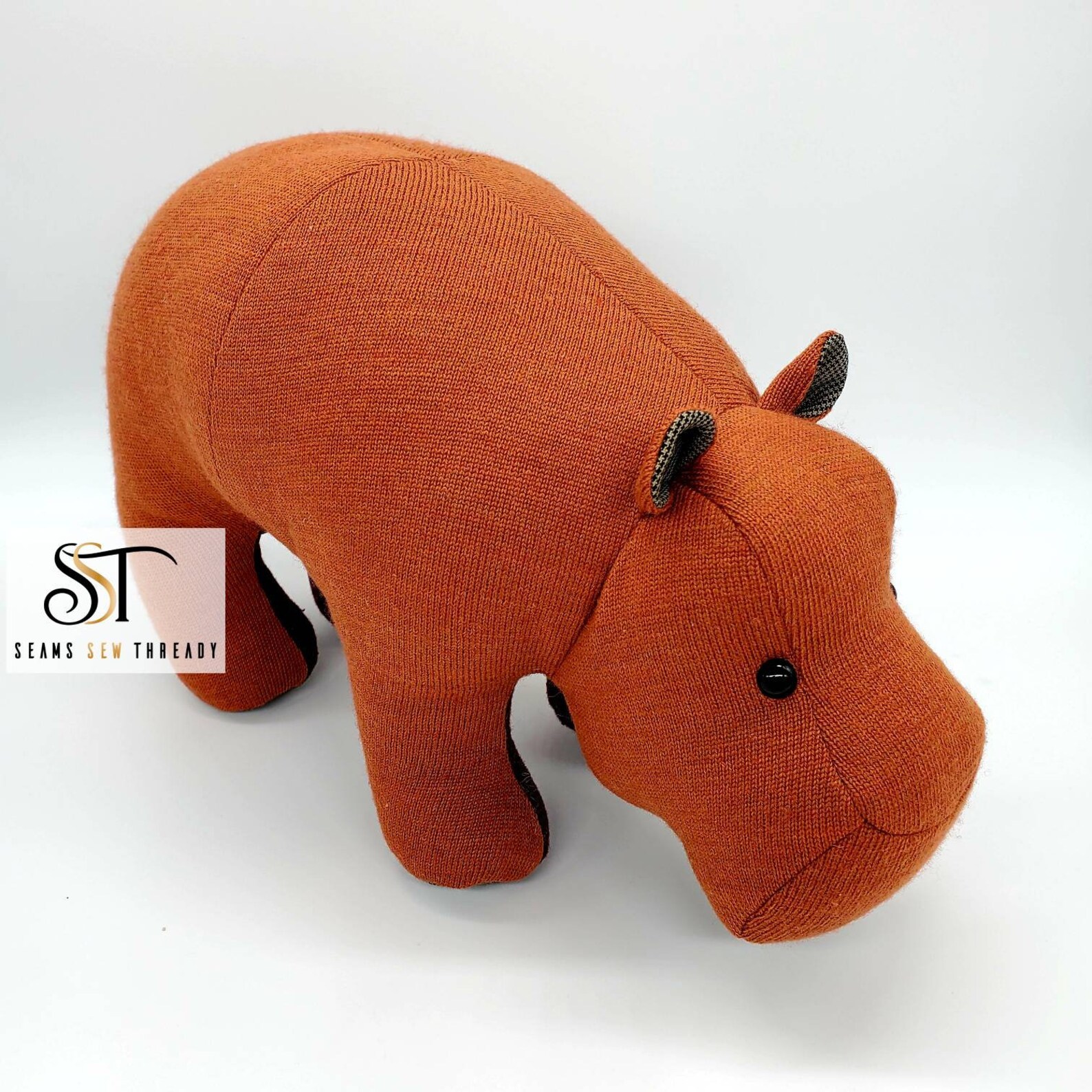 Keepsake Hippo - Memory Bear / Personalized Stuffed Animal - Handmade ...