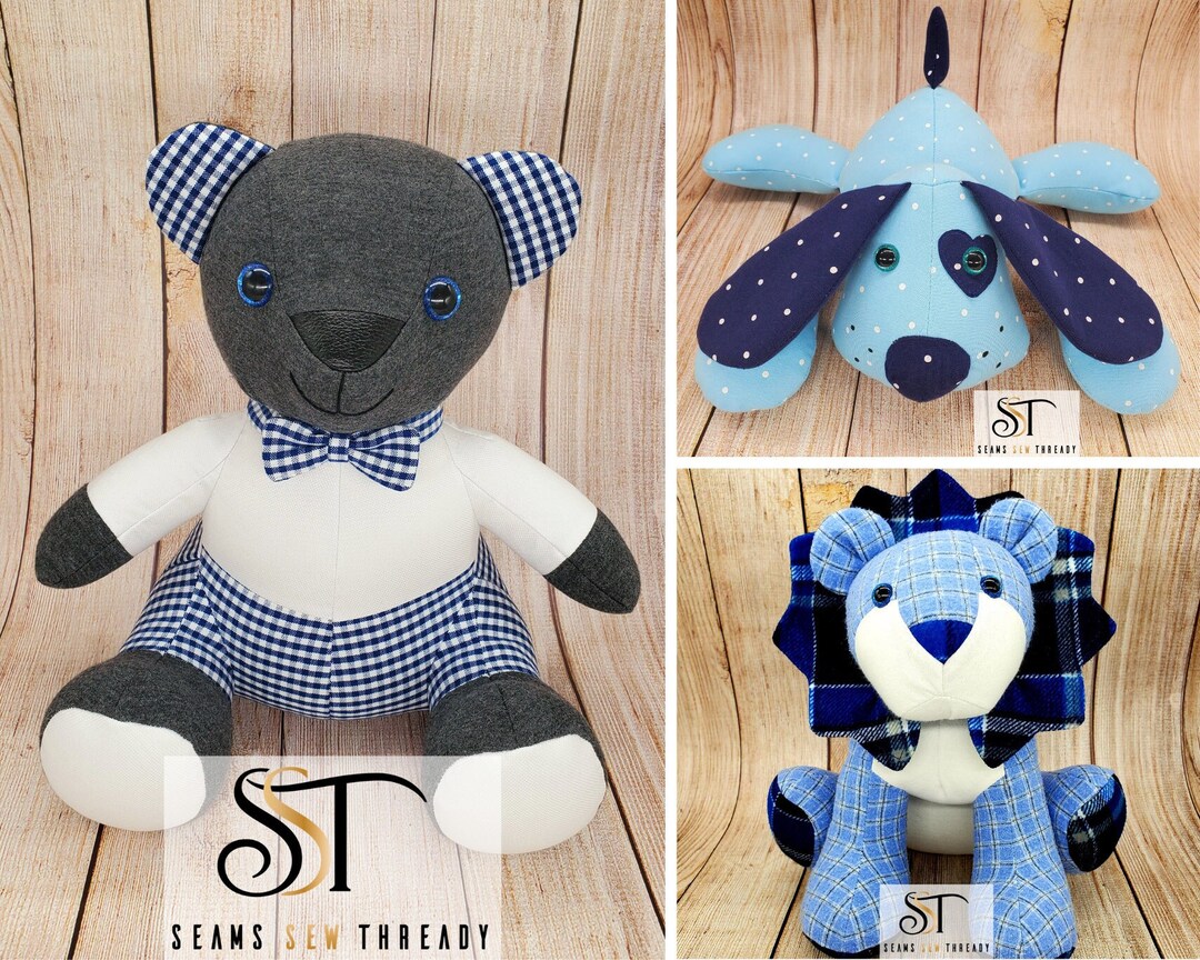 Memory Animal Keepsakes, Personalized Stuffed Memory Bears- Handmade ...