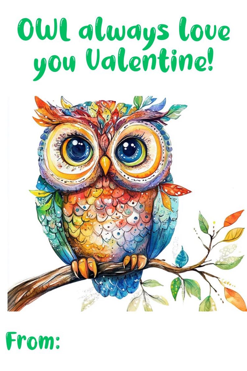 Preschool Valentine's Card Printables - Etsy