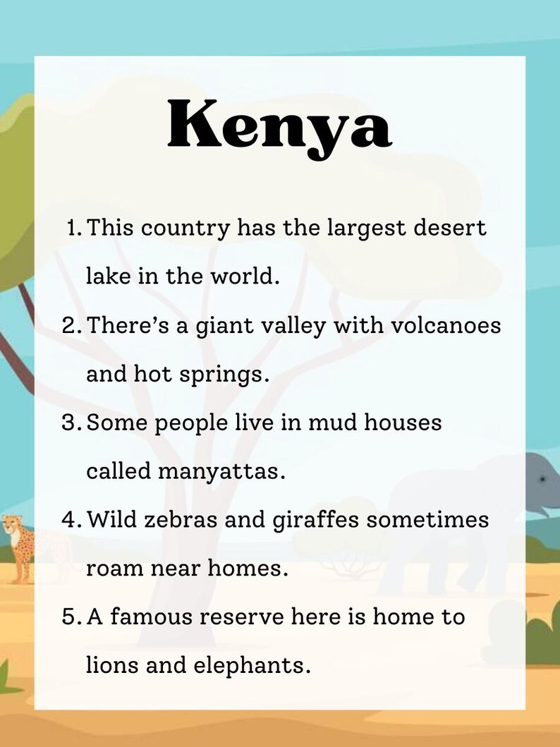 Geography Card Game Printable – Guess the Country by Clues ...