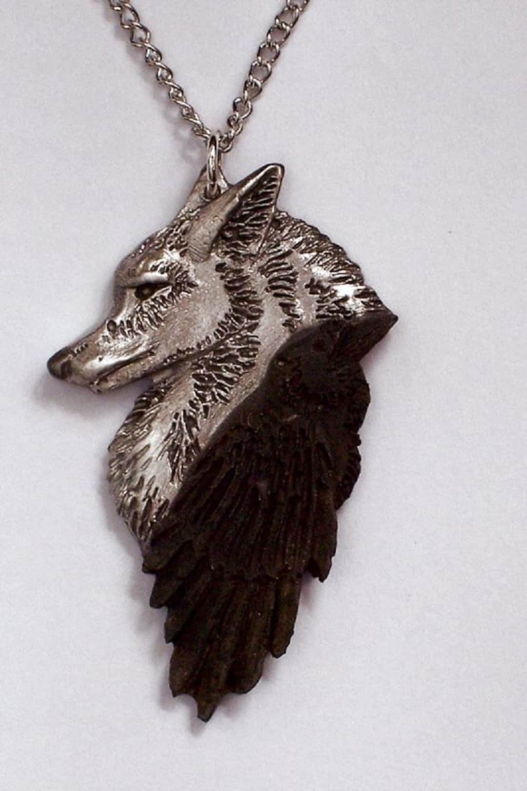 Ravenwolf.....hand Carved in Fine Pewter Black Raven - Etsy
