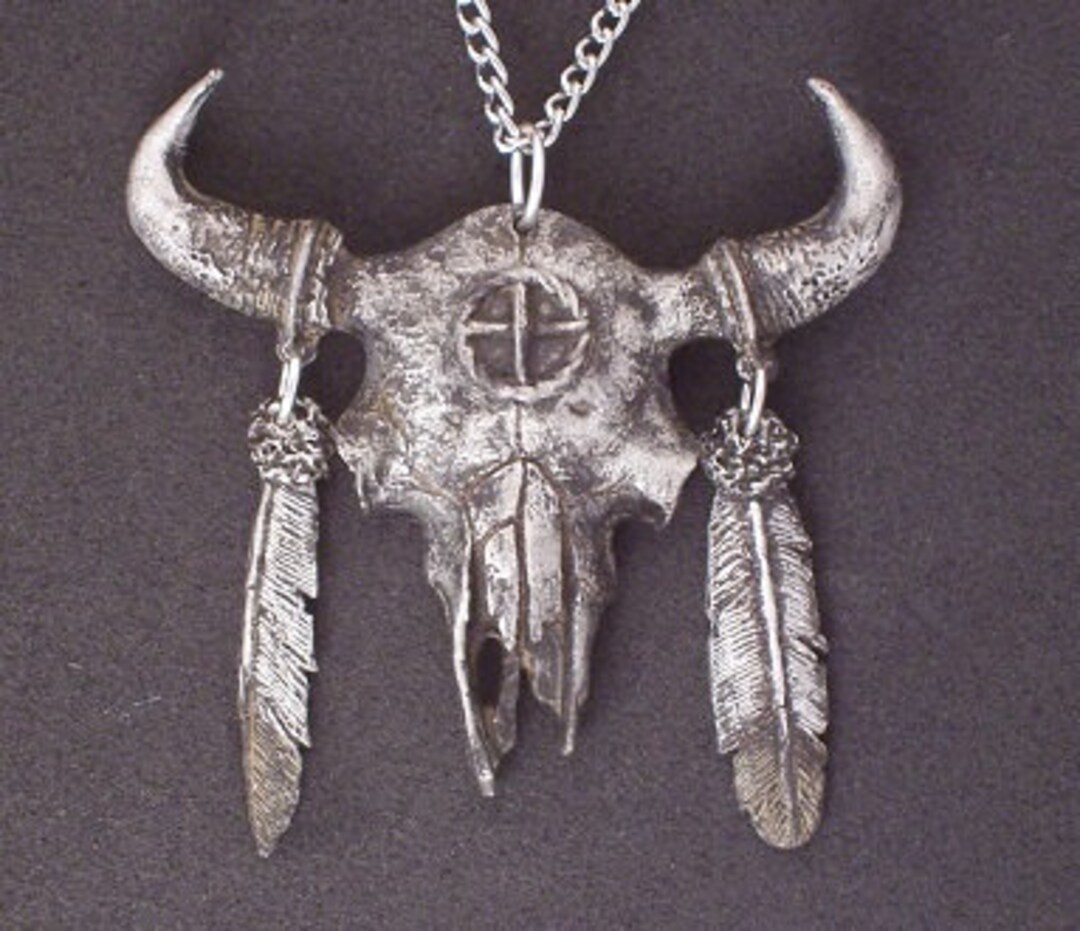 New Design Mystic Bison Skull / Eagle Feathers...... Big Medicine ...