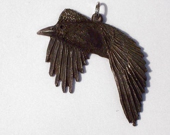 Raven.......new Design Hand Carved in Fine Blacken Pewter..... | Etsy