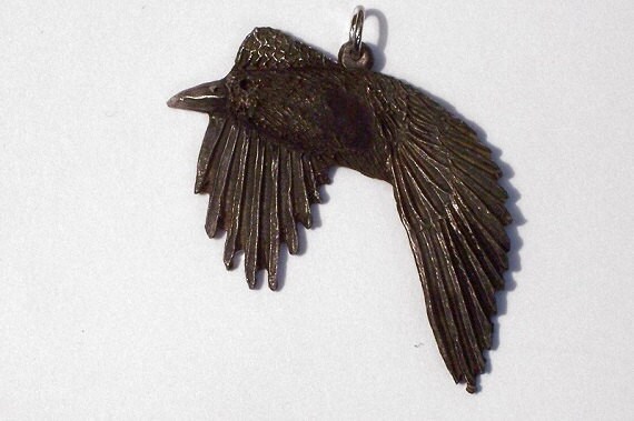 Soaring High Raven...new Design Hand Carved | Etsy