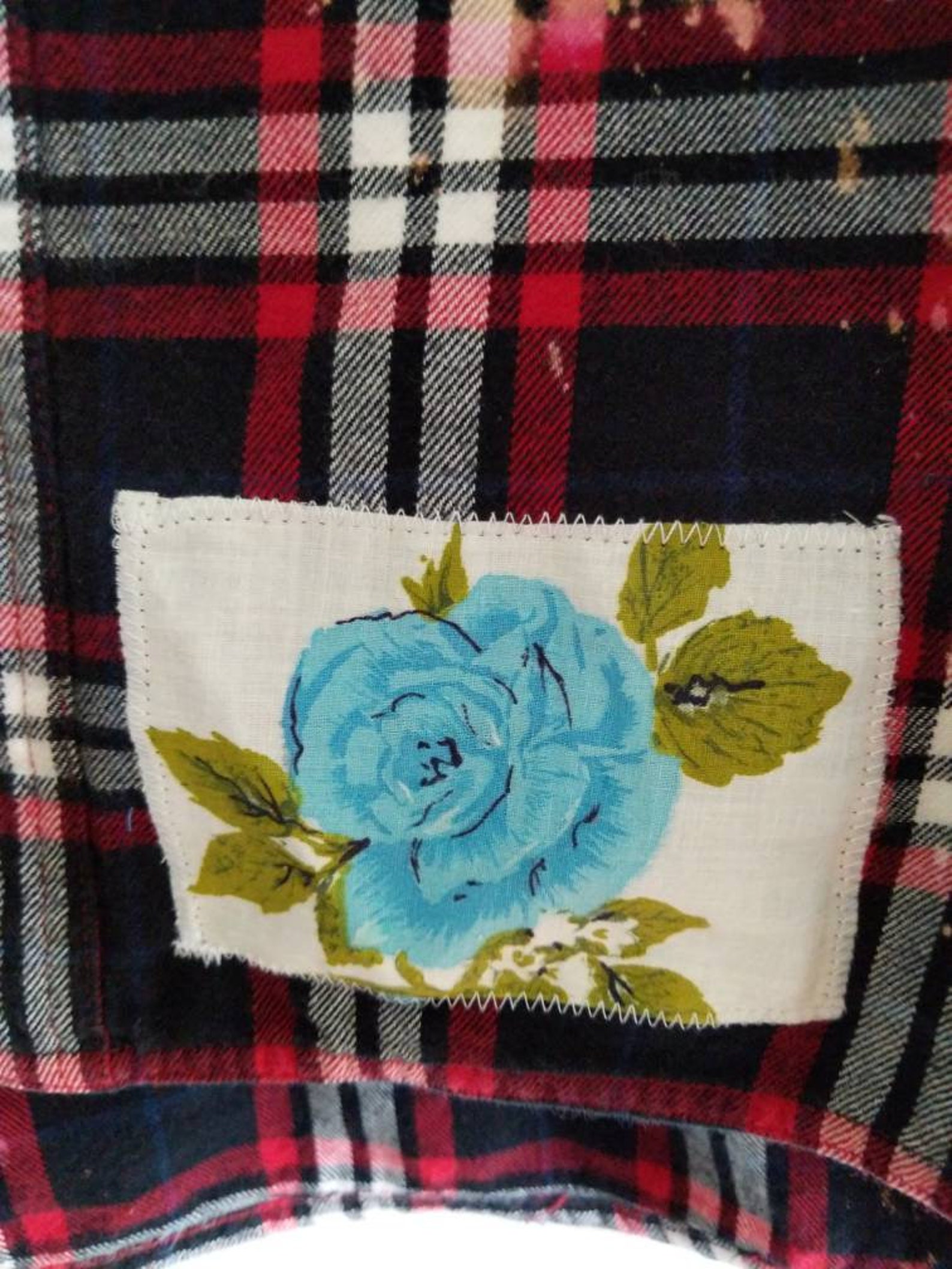 Bleach Distressed Flannel Shirt Men's Size XLT Vintage - Etsy